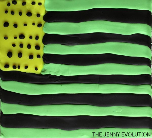 Illusion And Color Red Green Flag